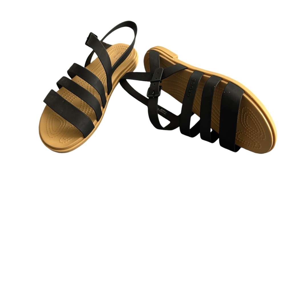 Crocs Sandal Tulum Iconic Comfort Black Roman Strappy… - Gem
